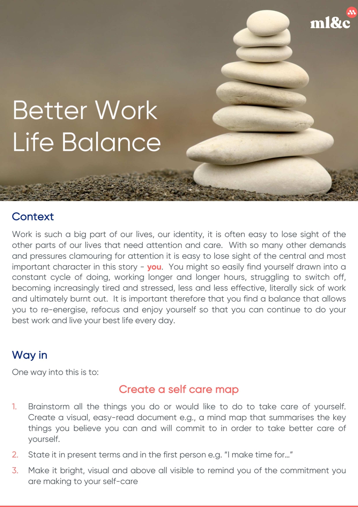 Self-Care and Balance - Management Learning